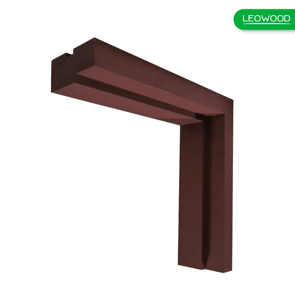 LEO วงกบประตู DURA FRAME D1Z1118U ก.80xส.200cm. สีไม้จริงย้อมแดง ...